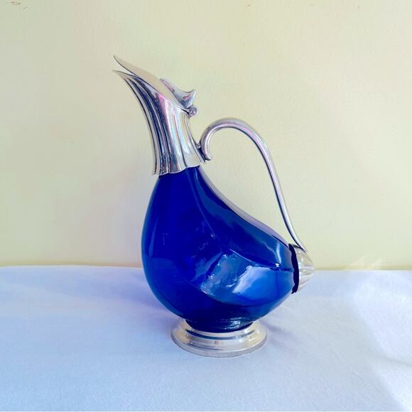 Royal Crystal Rock | Dining | Vtg Rcr Cobalt Blue Glass Decanter ...